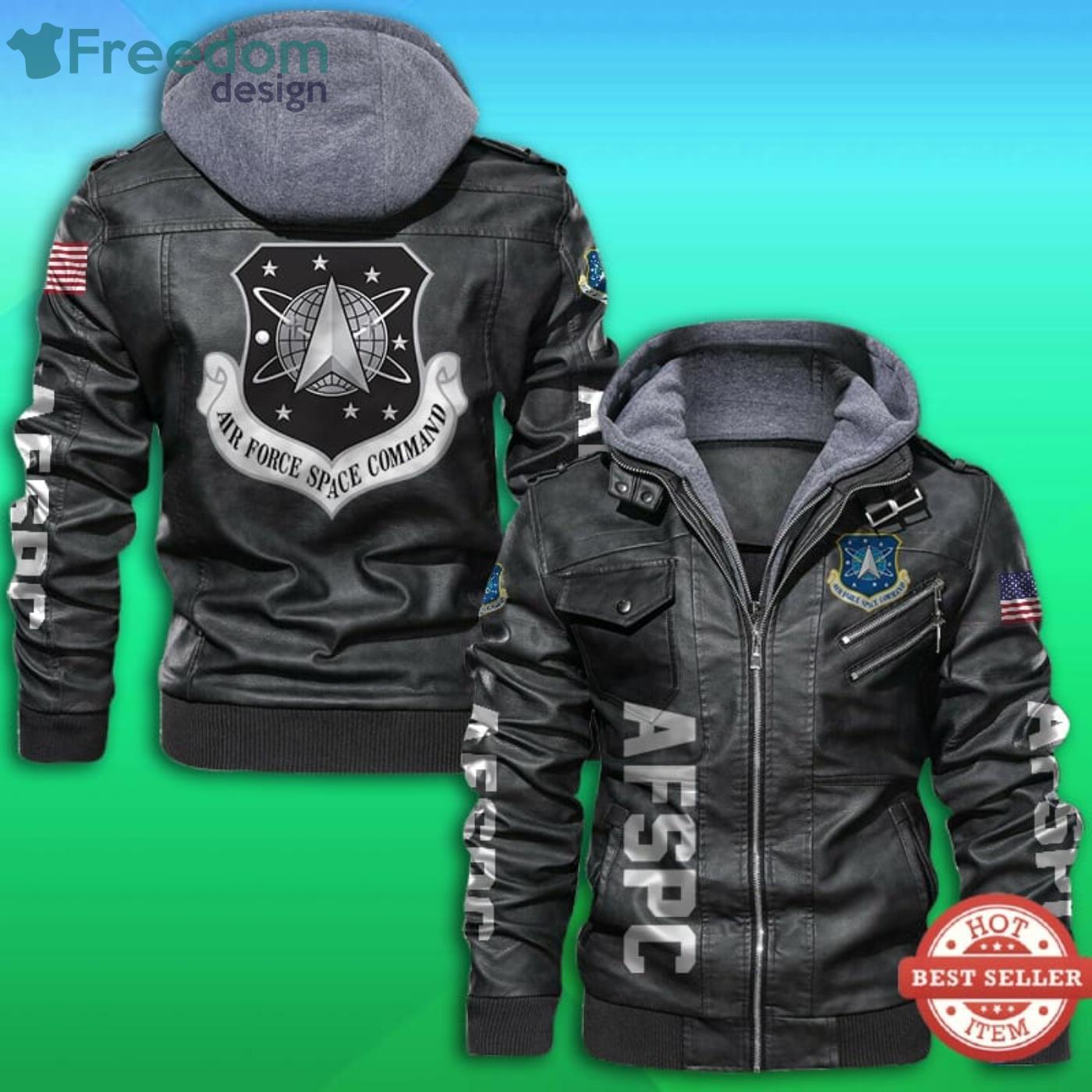 Afspc Air Force Space Command 2D Leather Jacket - Freedomdesign