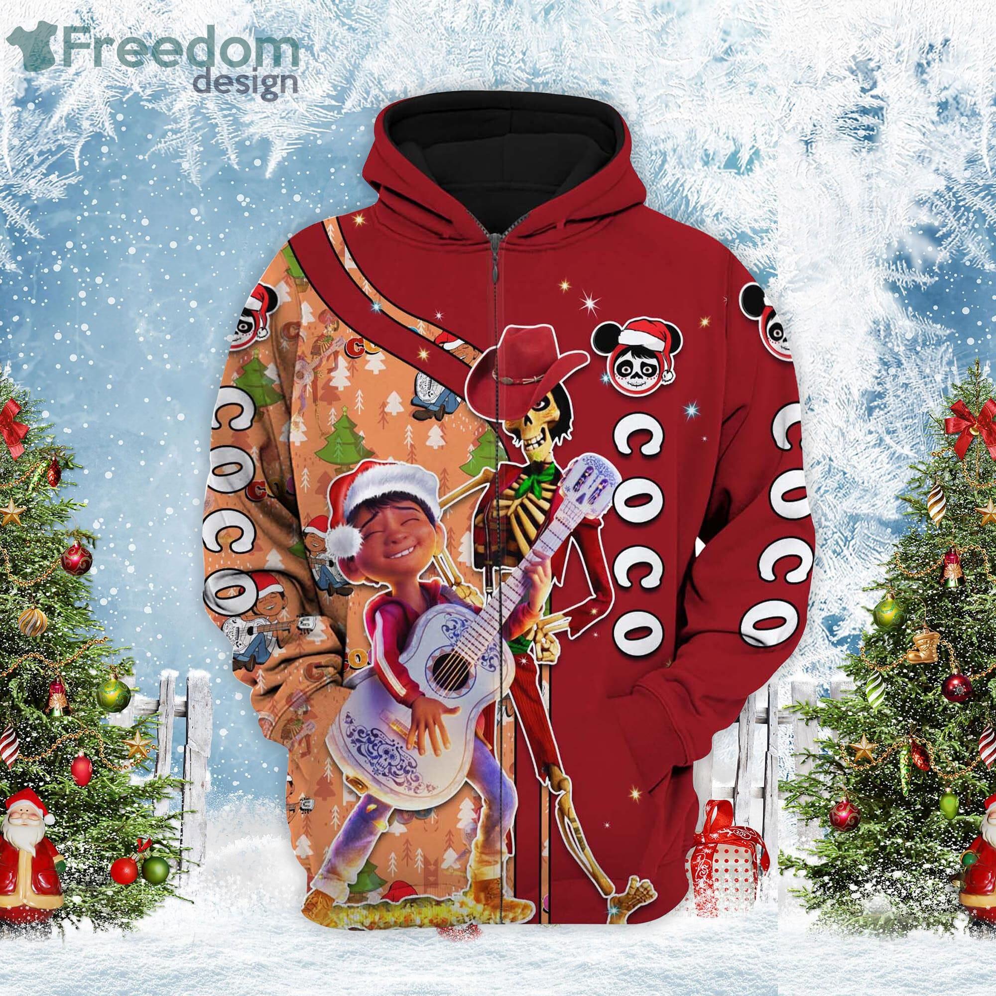 Coco Christmas Disney Cartoon Hoodie Zip Hoodie - Freedomdesign