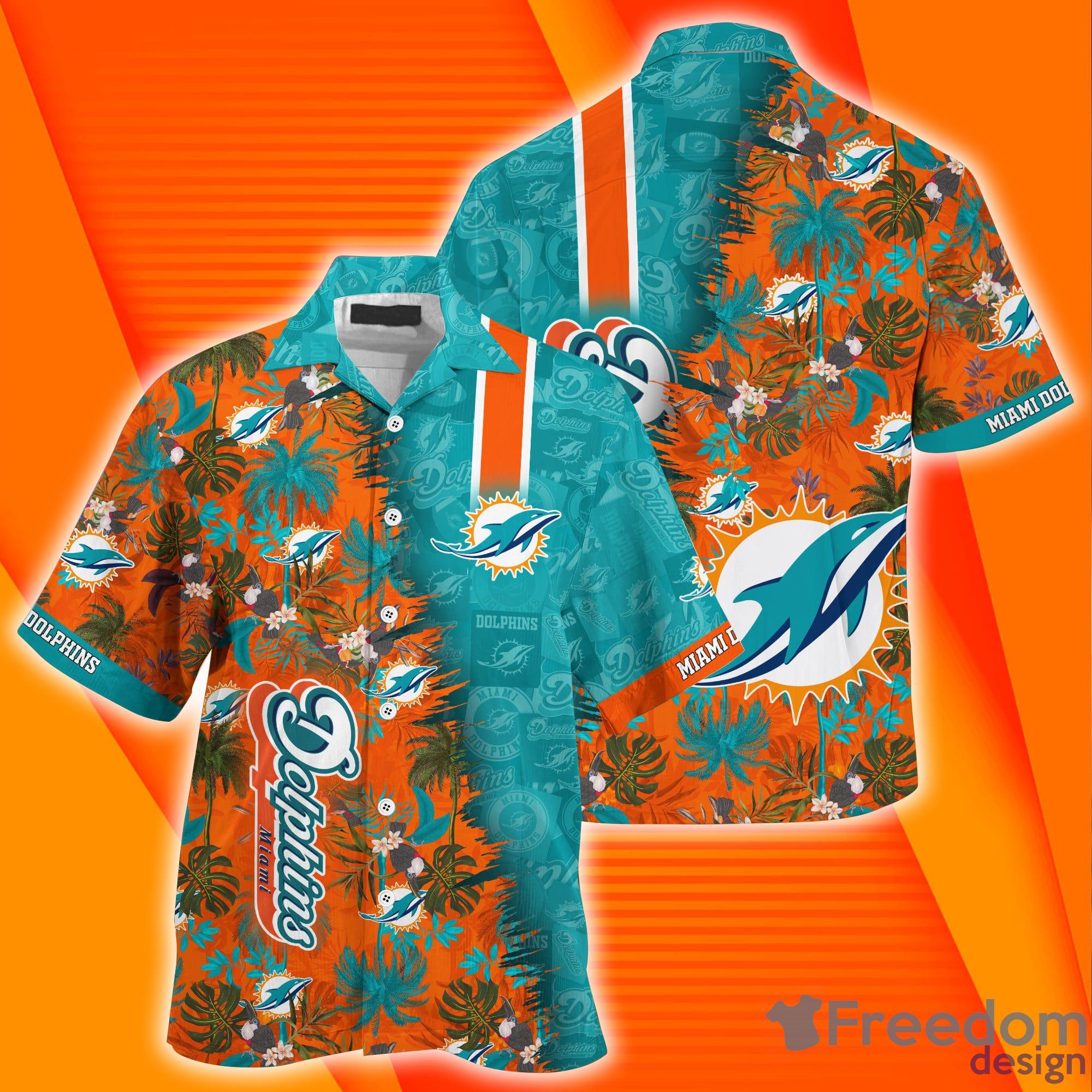 Miami Dolphins NFL Logo Pattern Combo Summer Hawaiian Shirt And Pants ...