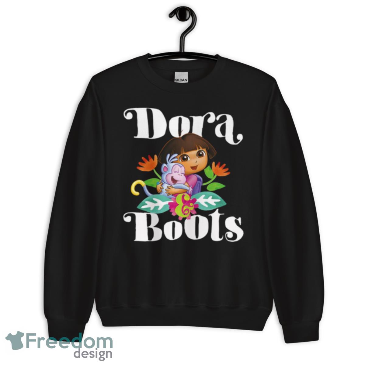 Dora The Explorer Dora And Boots Hugging Portrait Shirt - Freedomdesign