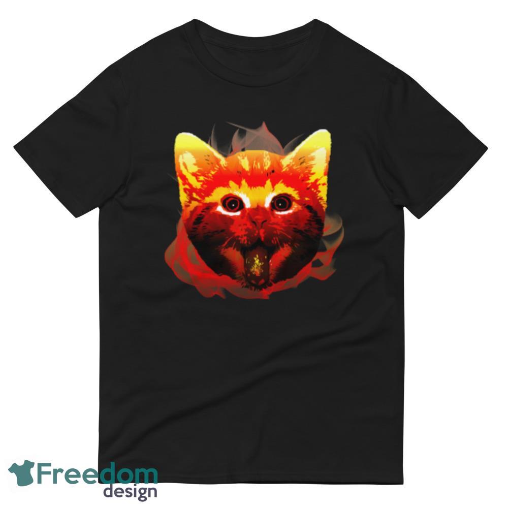 Hellfire Demon Cat animal fire T shirts - Freedomdesign