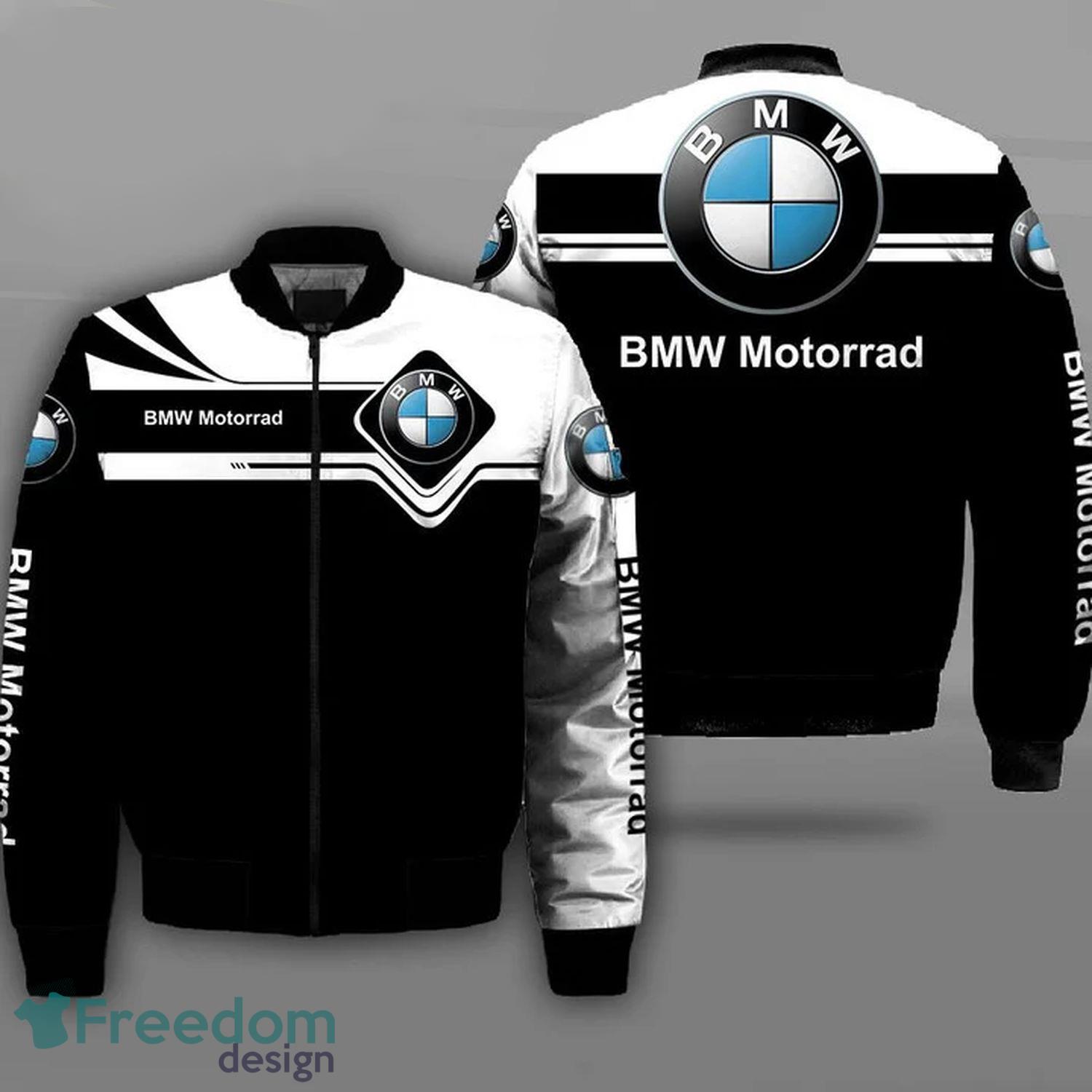 BMW Motorrad Black White Bomber Jacket Gift For Mens - Freedomdesign