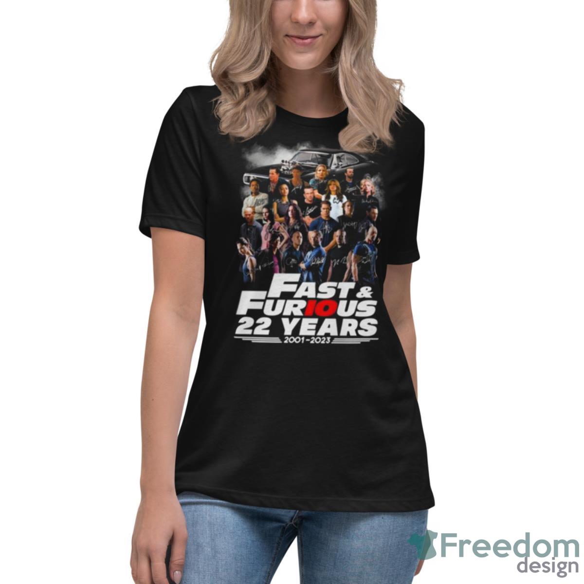 Fast And Furious 22 Years 2001 2023 Signatures Shirt - Freedomdesign