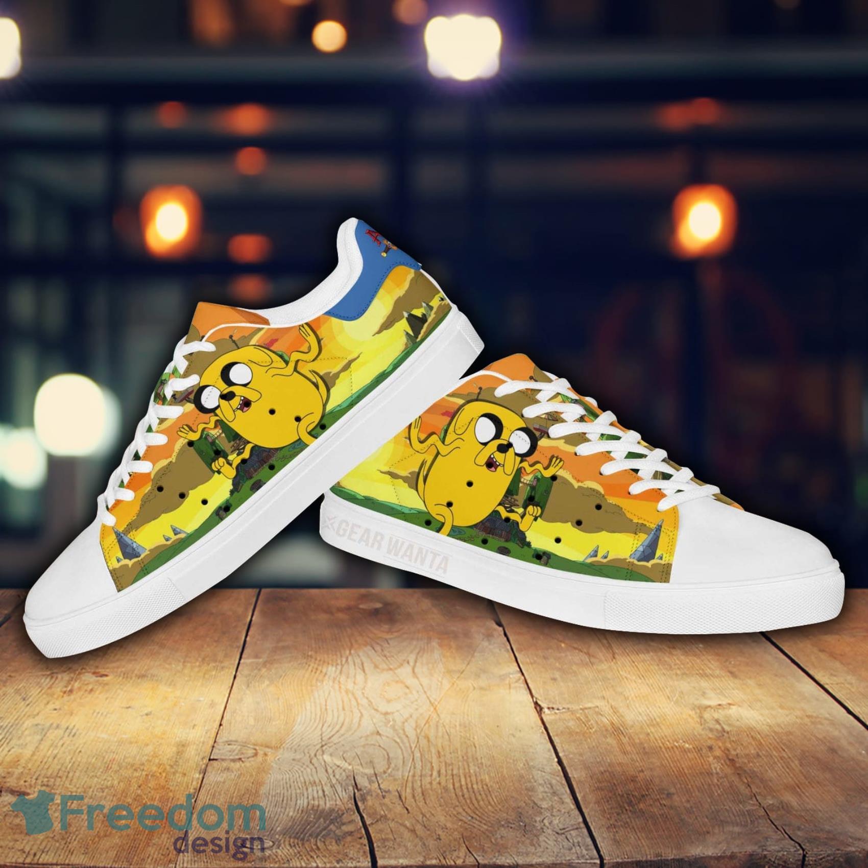 Adventure Time Jake Cartoon Lovely Cute Skate Shoes Gift For Men And ...