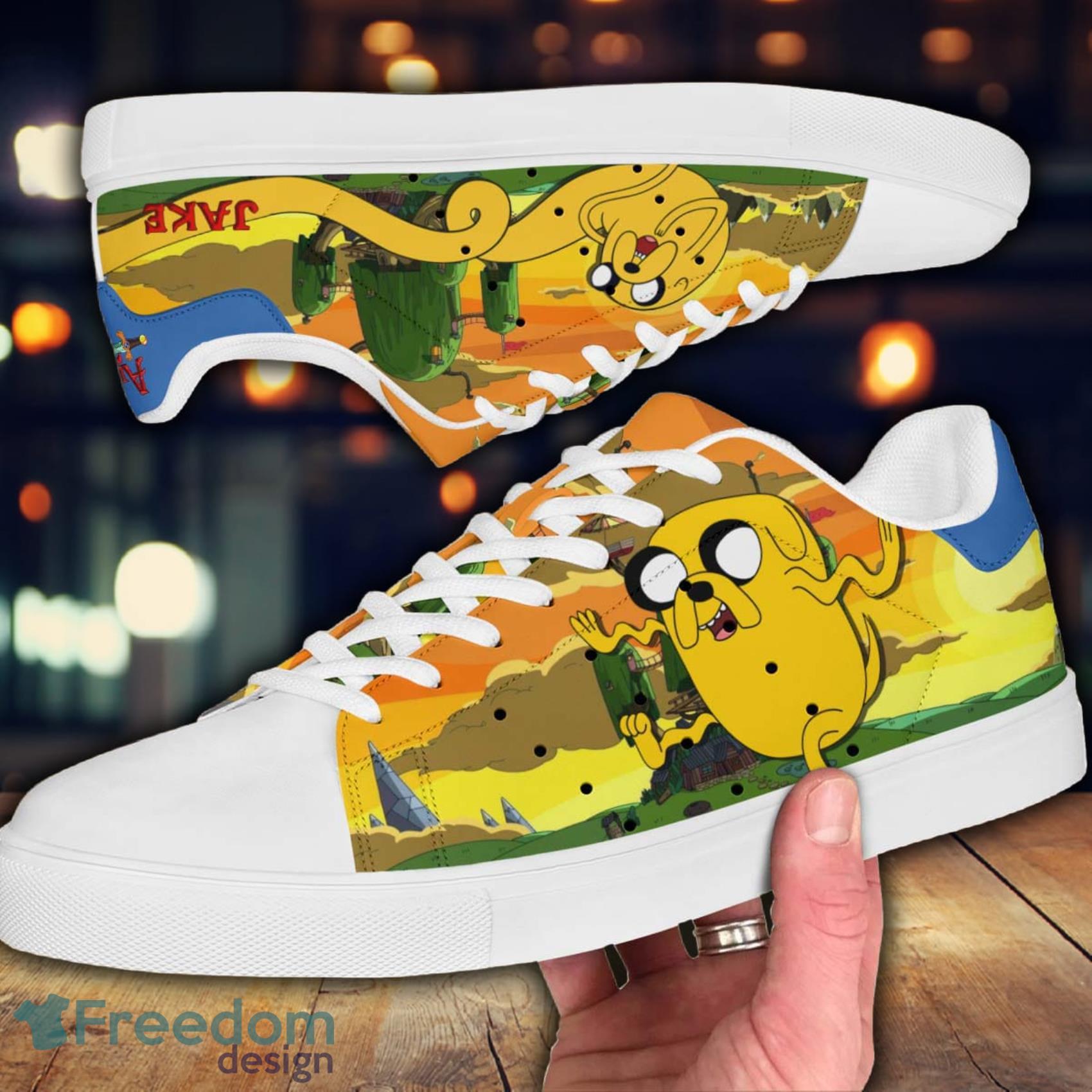 Adventure Time Jake Cartoon Lovely Cute Skate Shoes Gift For Men And ...