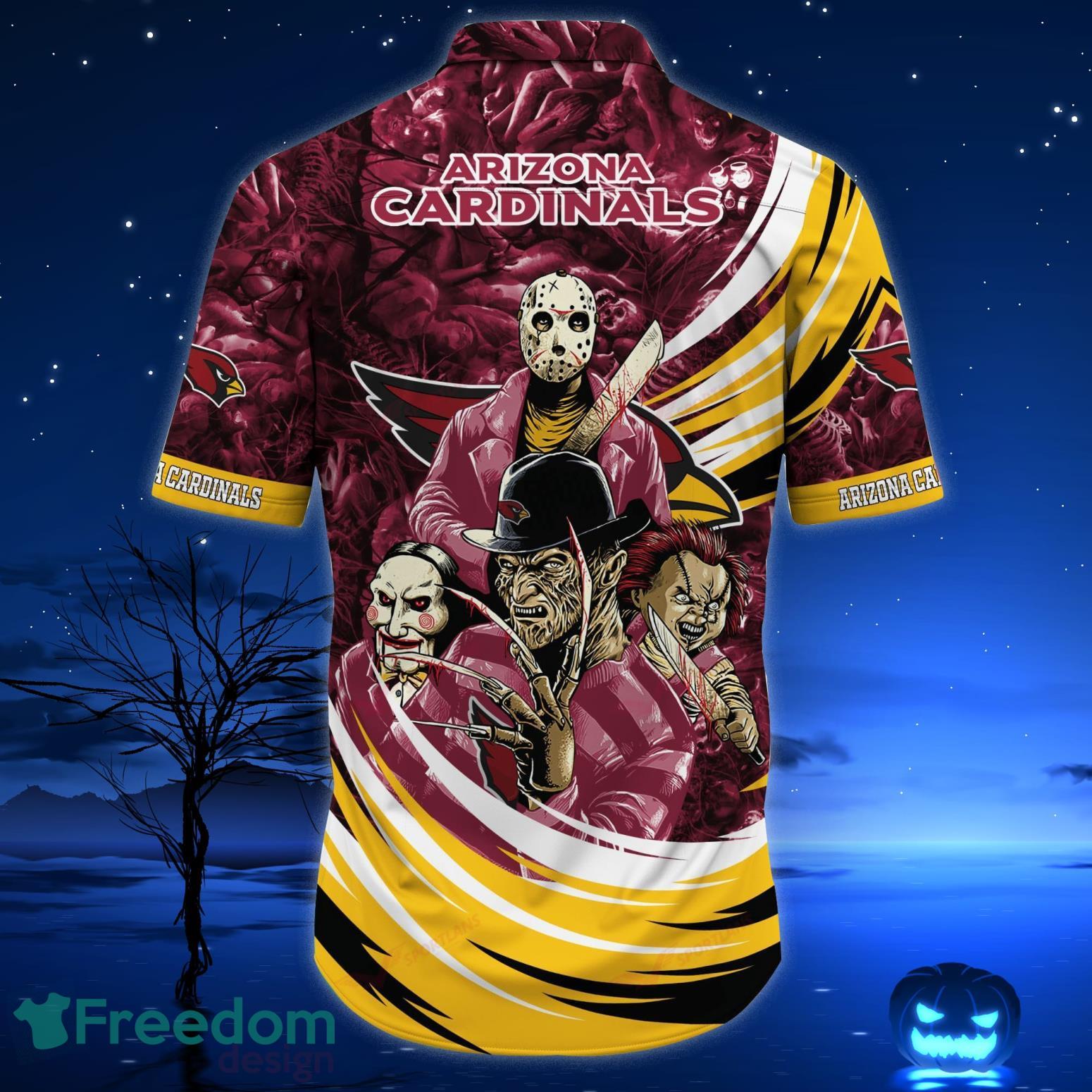 Arizona Cardinals NFL Horror Movies Character Hawaiian Shirt And Shorts ...
