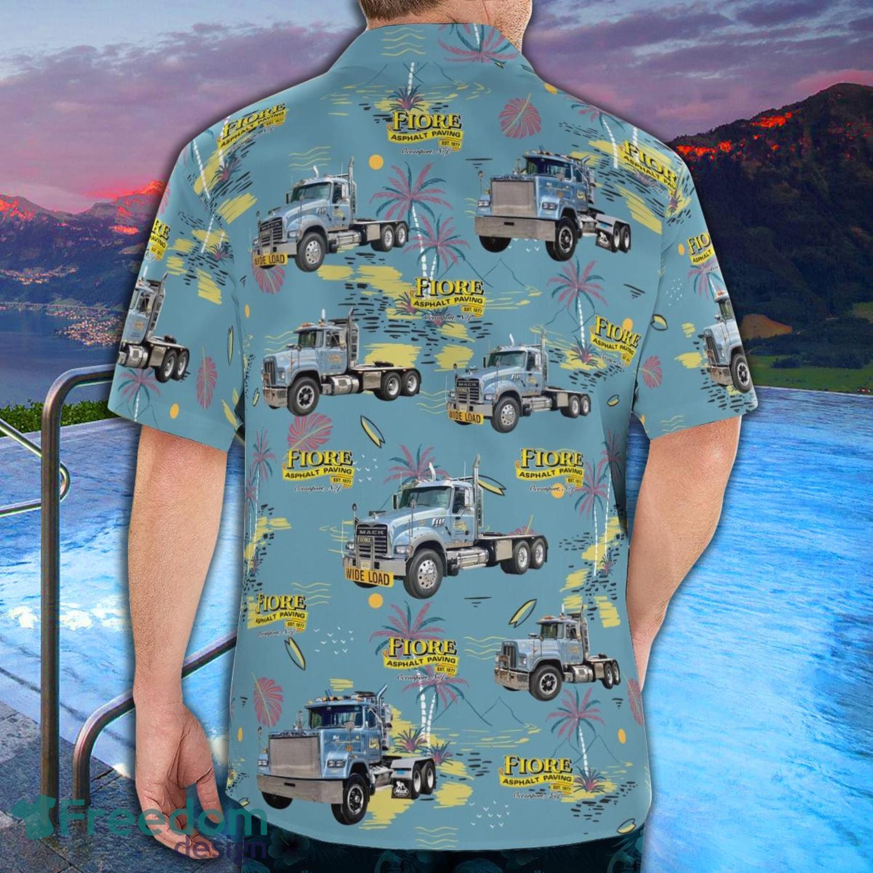 Fiore Asphalt Paving Tropical Style Hawaiian Shirt And Short ...