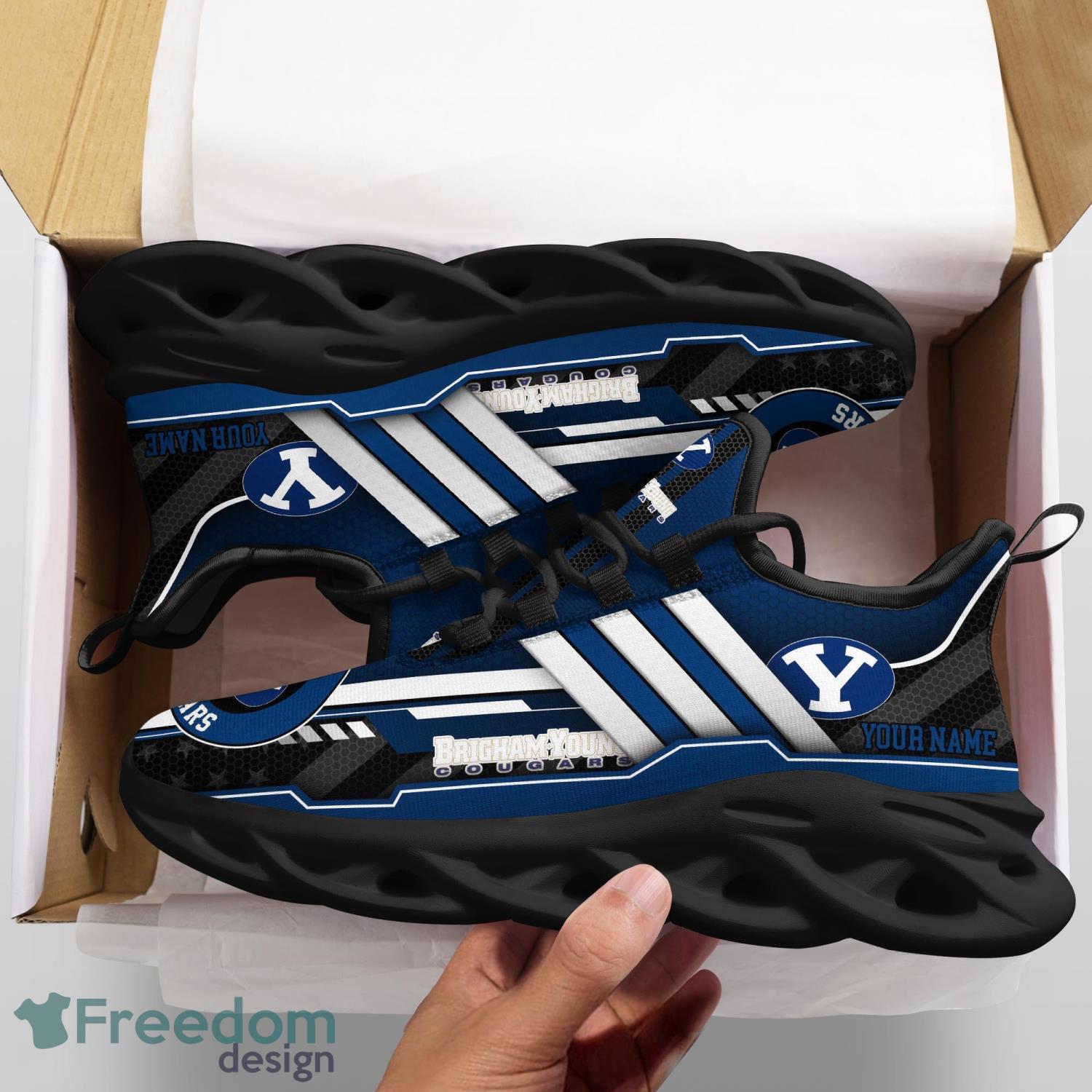BYU Cougars Max Soul Sneakers Custom Name Trending Sport Running Shoes ...
