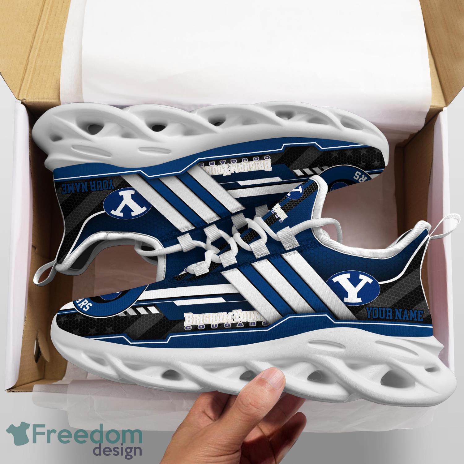 BYU Cougars Max Soul Sneakers Custom Name Trending Sport Running Shoes ...