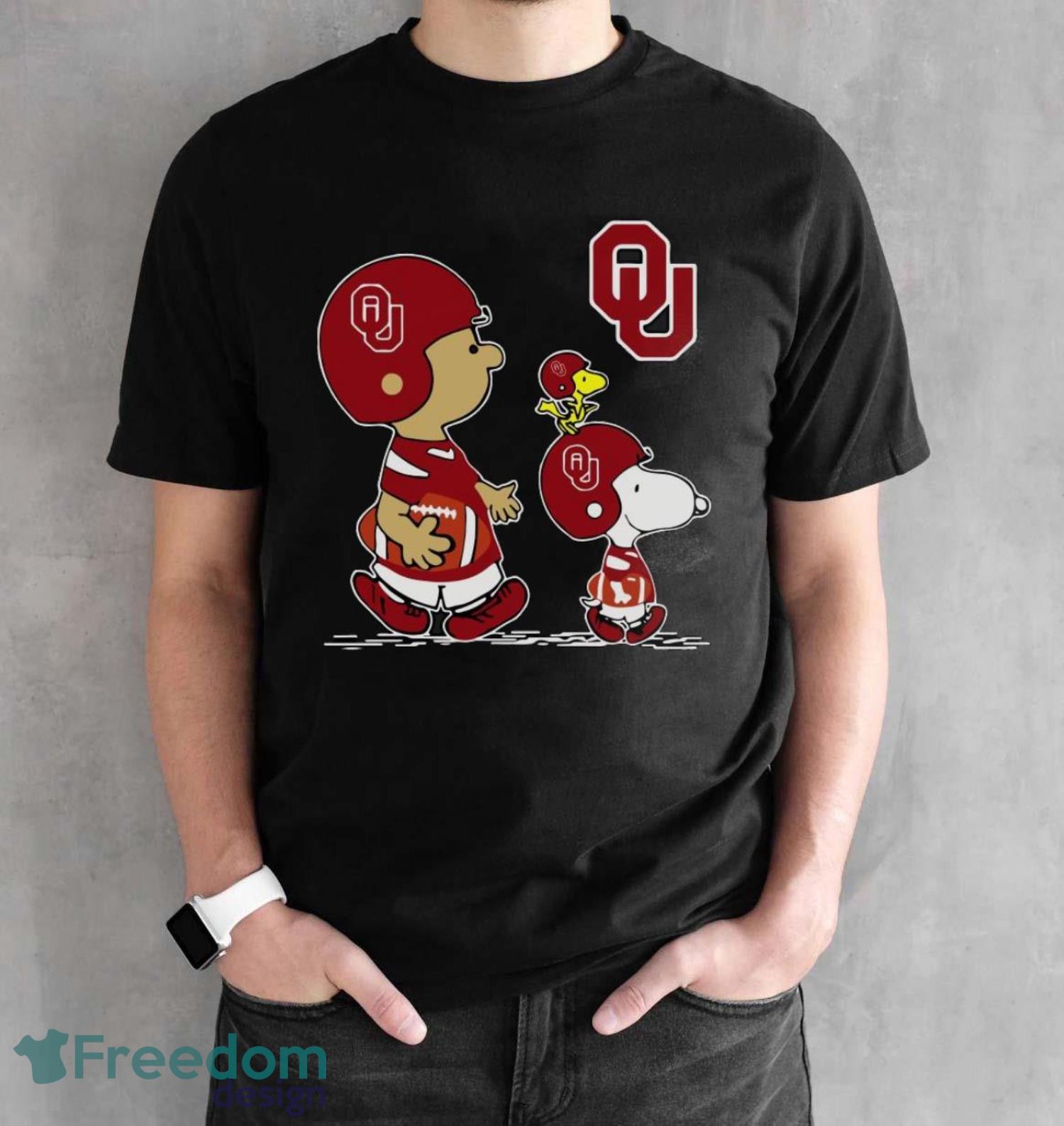 Official The Peanuts Charlie Brown Snoopy Woodstock Oklahoma Sooners ...