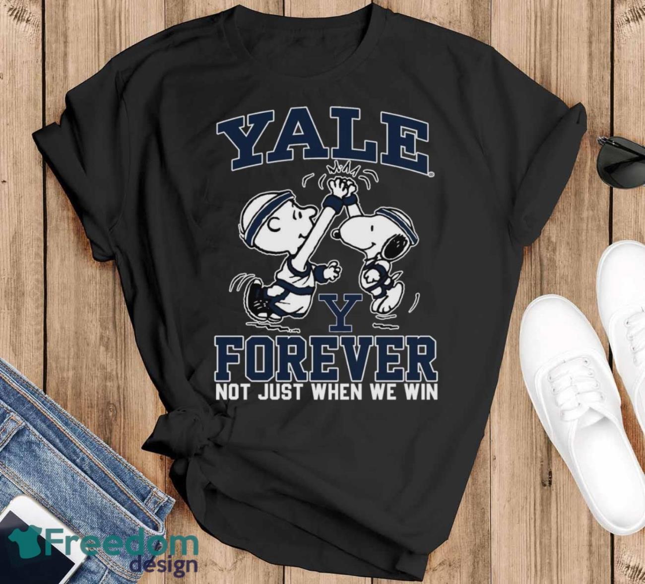 Peanuts Snoopy And Charlie Brown Yale Bulldogs High Five Forever Not ...